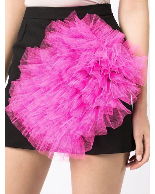 Act No1 Tulle-Ruffle Mini Skirt in Pink | Lyst