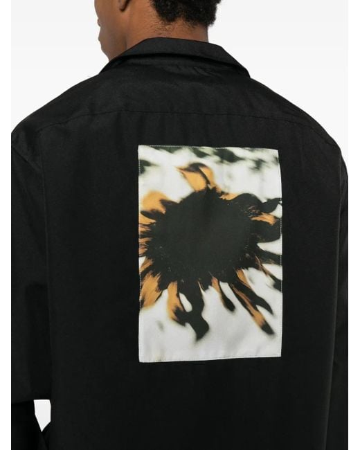 Oamc Peacemaker Embroidery-Logo Shirt Jacket in Black for Men | Lyst UK