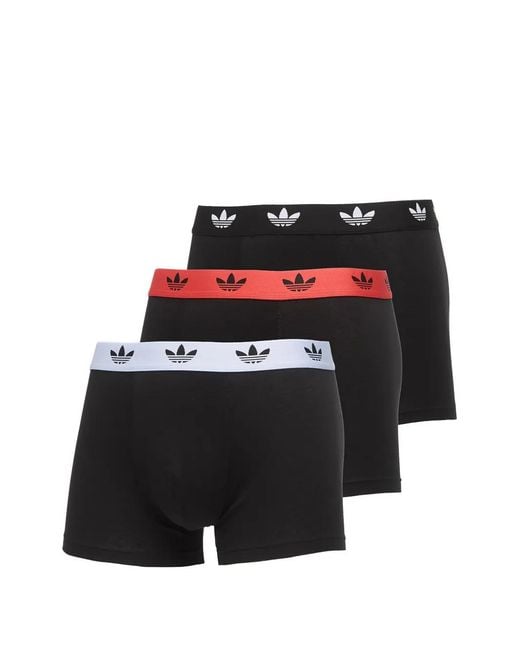 adidas Confort Flex Logo-Waistband Trunks in Black for Men | Lyst UK