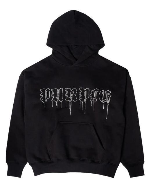 Purple Brand Crystal Gothic Drip Hoodie in Black for Men | Lyst
