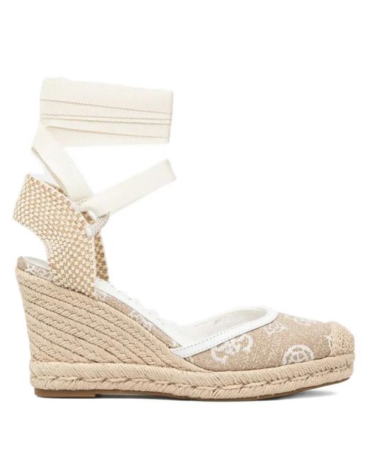 Guess 100Mm Charmi Wedge Espadrilles in Natural | Lyst UK
