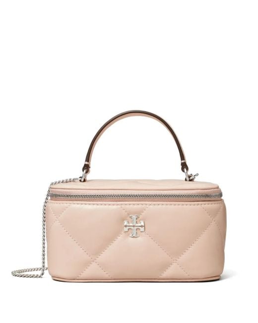 Tory Burch Kira Diamond Vanity Case in Natural | Lyst