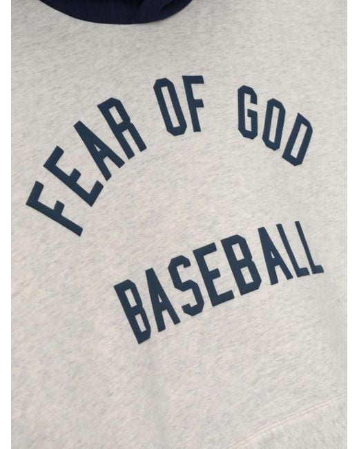 Fear Of God X Mlb Logo Hoodie in Grey for Men | Lyst UK