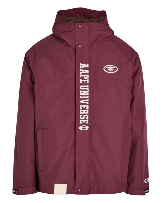 Aape By A Bathing Ape Hooded Logo Jacket in Purple for Men | Lyst UK