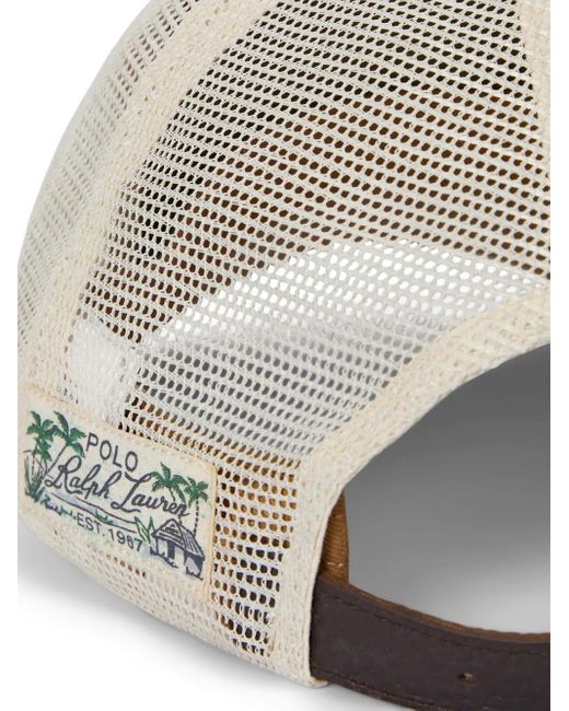 Polo Ralph Lauren Mesh-Panelled Cap in Green for Men | Lyst