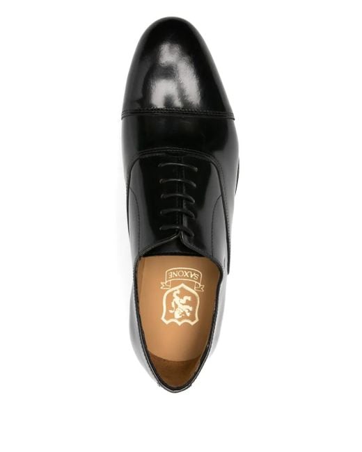 Saxone Of Scotland Leather Oxford Shoes in Black for Men | Lyst UK