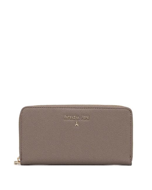 Patrizia Pepe Logo-Lettering Wallet in Brown | Lyst UK