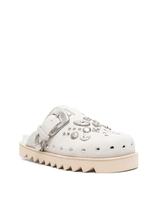 Toga Sabot Metal Mules in White | Lyst