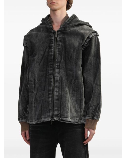 Y. Project Denim Hooded Jacket in Black for Men | Lyst