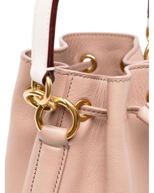 Bally Mini Code Bucket Bag in Natural | Lyst