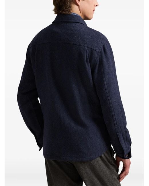 Polo Ralph Lauren Herringbone-Pattern Jacket in Blue for Men | Lyst UK