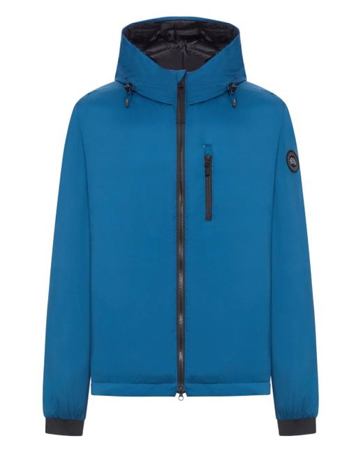 Canada Goose Lodge Label Hooded Jacket in Blue for Men | Lyst UK