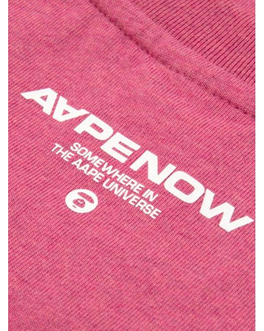 Aape By A Bathing Ape Logo Long-Sleeve T-Shirt in Pink for Men | Lyst UK