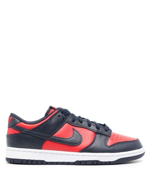 Nike Dunk Low Retro Sneakers in Red for Men | Lyst