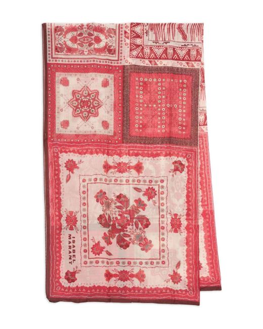Isabel Marant Luana Scarf in Red | Lyst UK