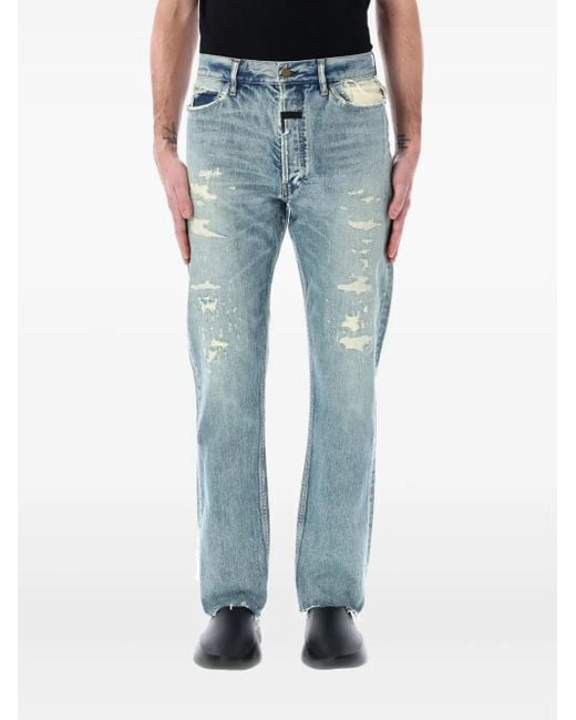 Fear Of God Ripped-Detailing Jeans in Blue for Men | Lyst