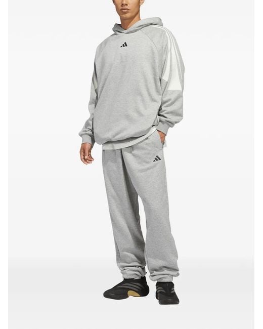 adidas Logo-Print Basketball Track Pants in Grey | Lyst UK