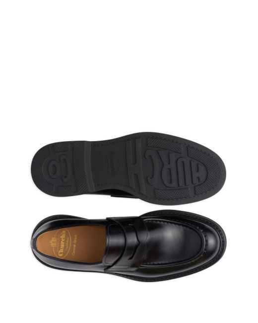 Church's Seam-detail Leather Loafers in Black for Men | Lyst