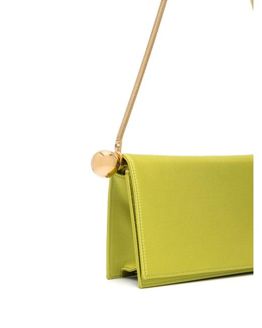 Stephane Rolland Pop Up Silk Satin Shoulder Bag in Yellow | Lyst
