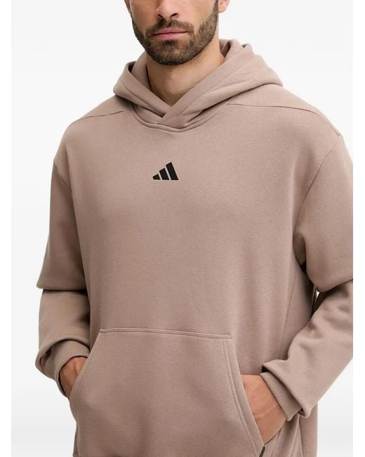 adidas Primelift Logo-Print Hoodie in Natural for Men | Lyst UK