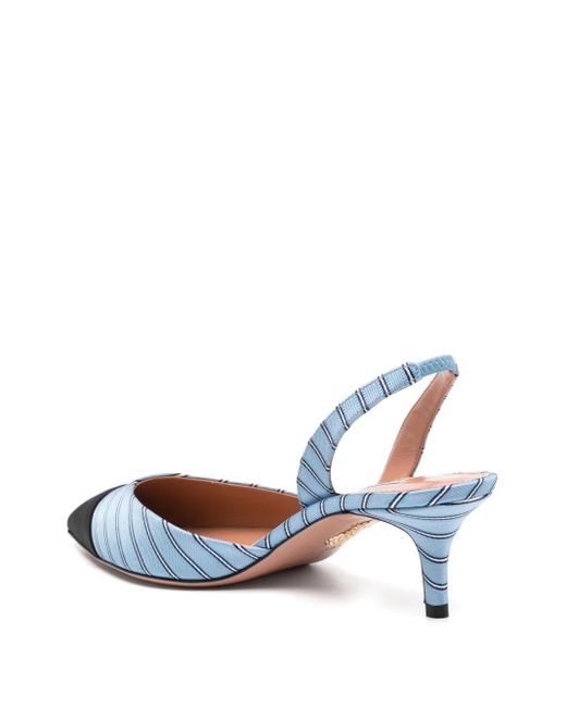 Aquazzura Stripe Pumps in Blue | Lyst