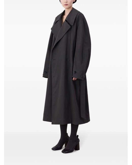 Lemaire Long Tibetan Coat in Black | Lyst