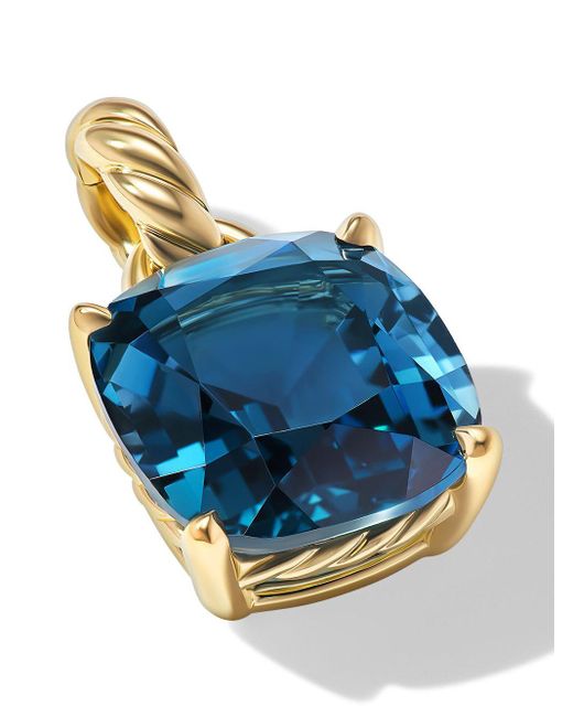David Yurman 18Kt Marbella Topaz Pendant (12Mm) in Blue for Men | Lyst