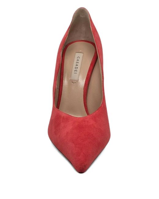 Casadei Scalloped Stiletto Pumps in Red | Lyst UK