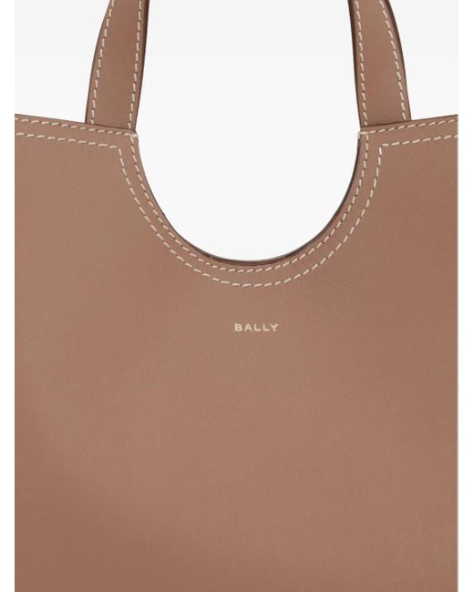 Bally Leather Tote Bag in Brown | Lyst
