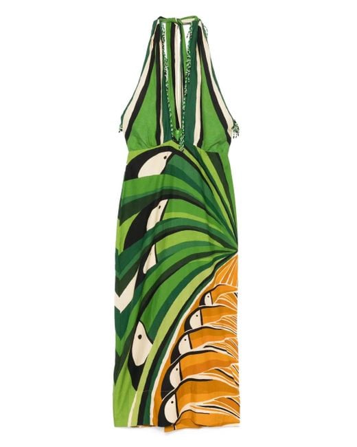 FARM Rio Toucan Tree Maxi Dress in Green | Lyst