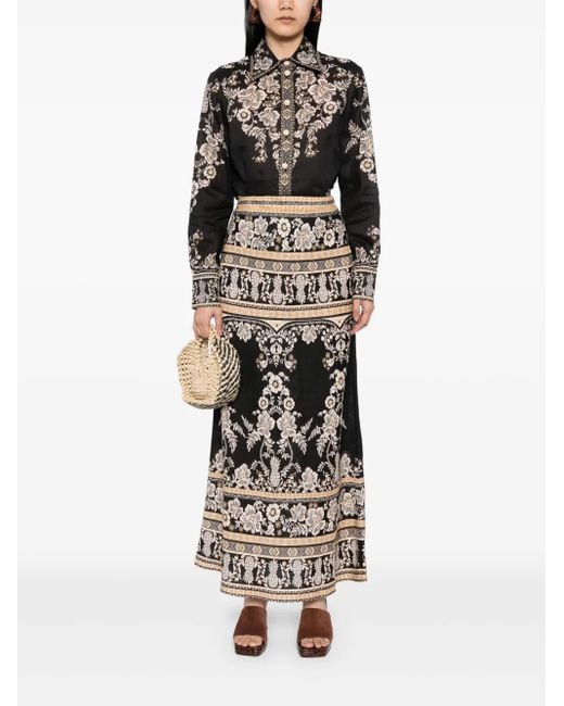 Zimmermann Balance Skirt in Black | Lyst