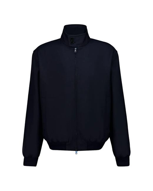 Gucci Zip-Up Wool Bomber Jacket in Blue for Men | Lyst