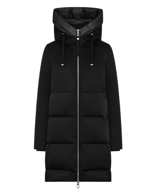 DUNO Talia Hooded Coat in Black | Lyst UK