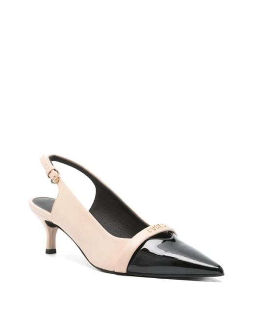 Furla 60Mm Slingback Pumps in Natural | Lyst