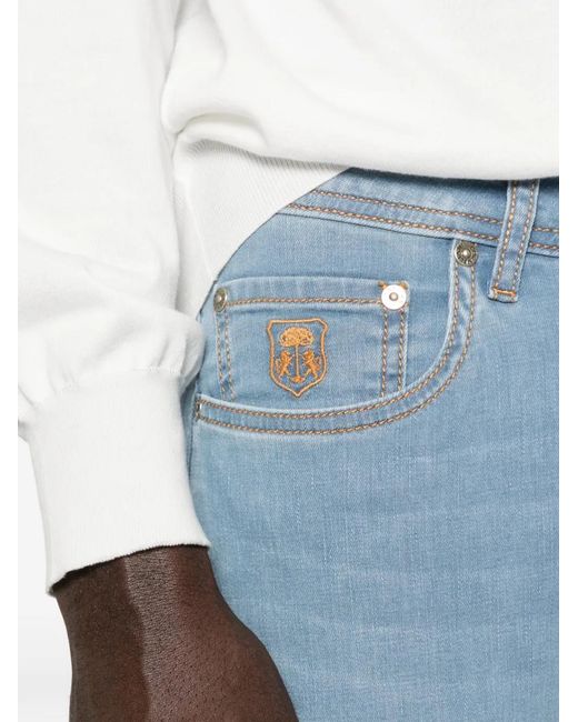 Corneliani Logo Jeans in Blue for Men | Lyst UK