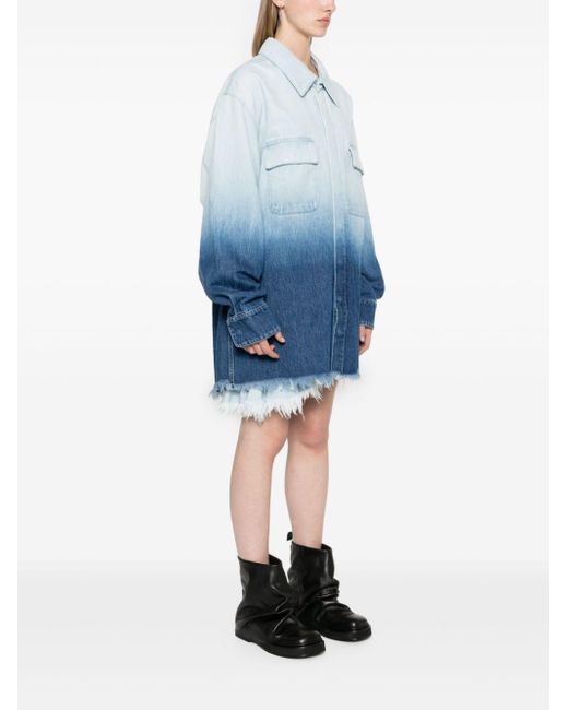Marques'Almeida Ombré Denim Jacket in Blue | Lyst