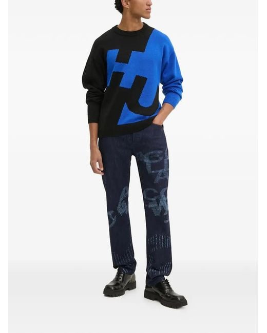 A_COLD_WALL* Graphic-Print Jeans in Blue for Men | Lyst