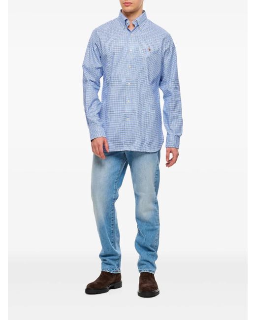 Polo Ralph Lauren Plaid Shirt in Blue for Men | Lyst