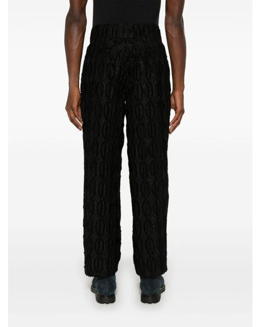 LABRUM LONDON Logo-Jacquard Monogram Trousers in Black for Men | Lyst UK