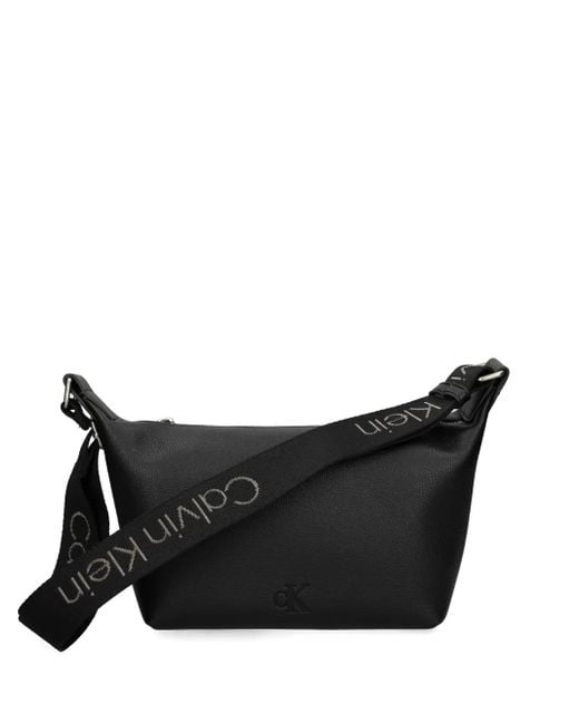 Calvin Klein Logo-Strap Crossbody Bag in Black | Lyst UK