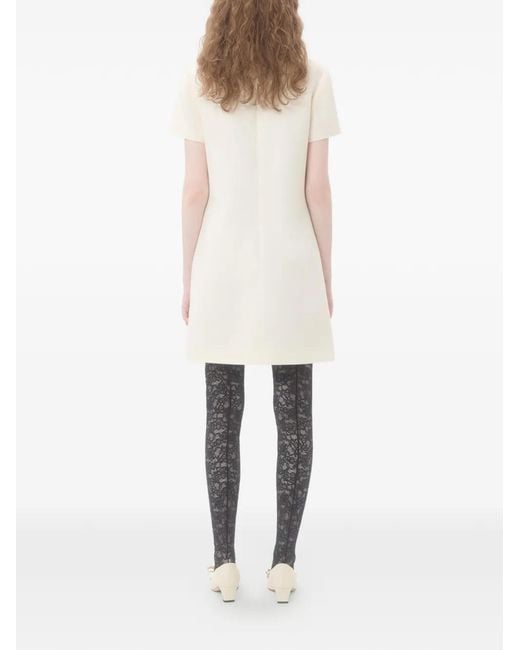 Valentino Garavani Vgold Pocket Mini Dress in White | Lyst UK