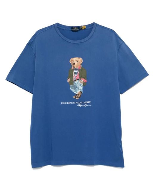 Polo Ralph Lauren Polo Bear T Shirt In Blue For Men Lyst 7770