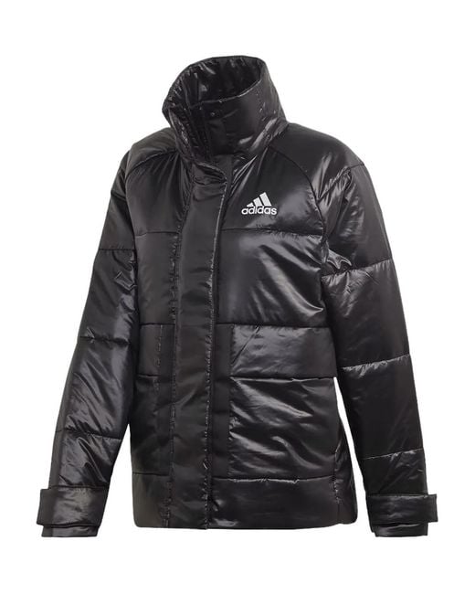 adidas Glam On Winter Quilted Jacket in Grey | Lyst UK