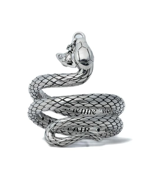 Vivienne Westwood Albane Snake-Design Ring in White | Lyst