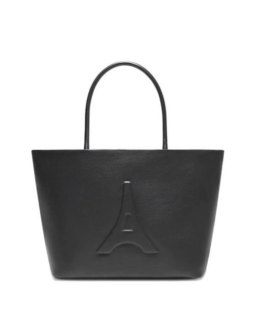 Manière De Voir Embossed Eiffel Tote Bag in Black | Lyst UK