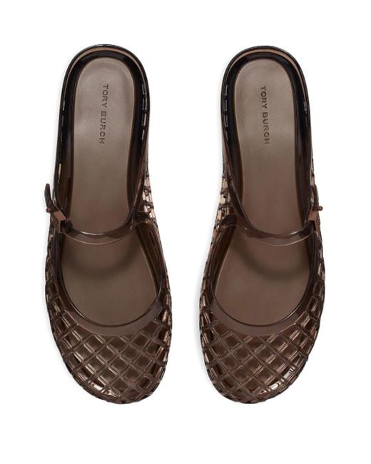 Tory Burch Perforated-Design Slides in White | Lyst