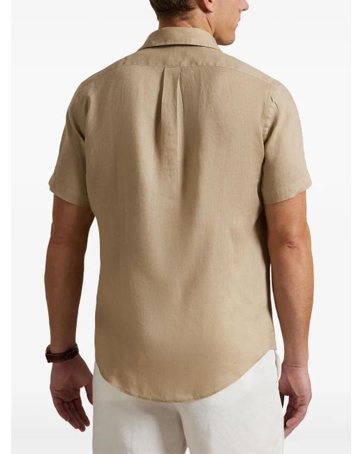 Polo Ralph Lauren Linen Shirt in Natural for Men | Lyst