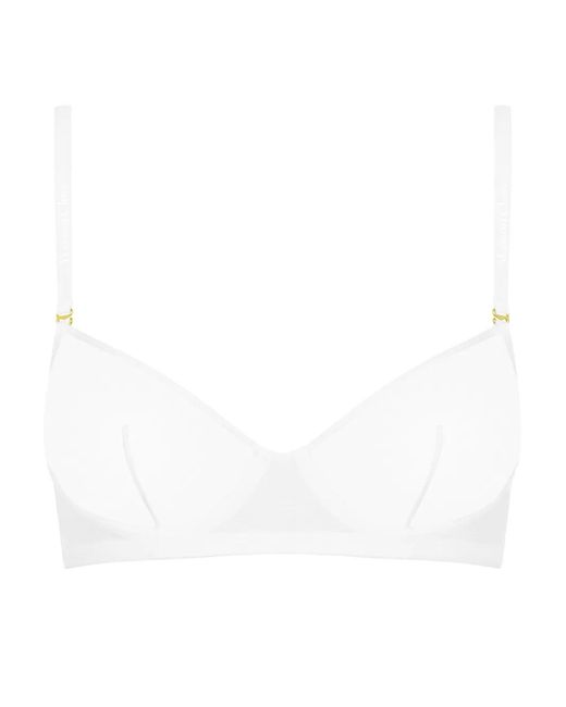 Maison Close Corps À Corps Balconette Bra in White | Lyst UK