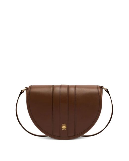Bally Signature Leather Crossbody Bag in Brown | Lyst
