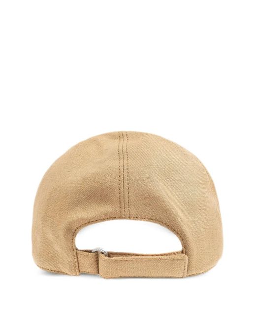 Moncler Linen-blend Cap in Natural for Men | Lyst